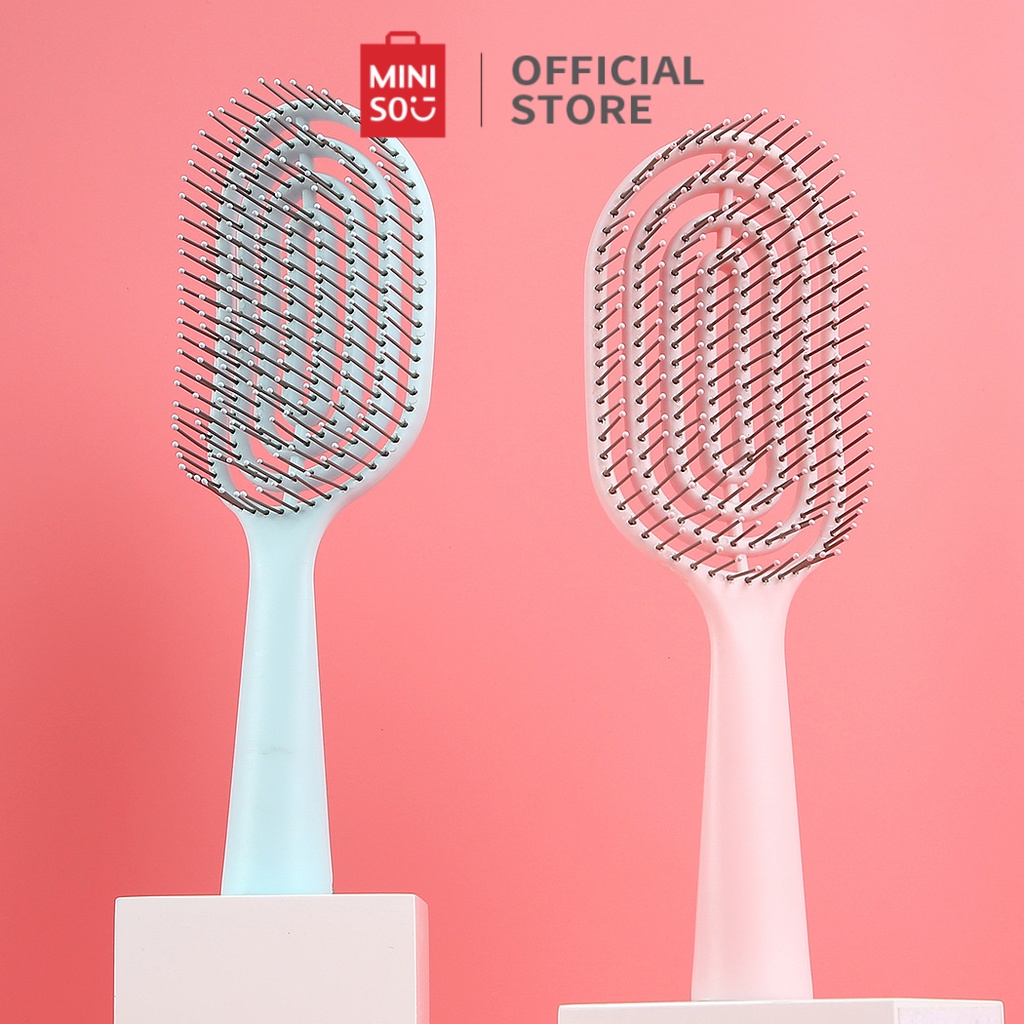 Jual Miniso sisir rambut mini portabel vertikal membersihkan diri scalp ...