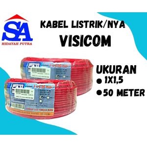 Jual KABEL LISTRIK SNI NYA VISIKOM UKURAN 1X1,5 50 METER TUNGGAL FULL ...