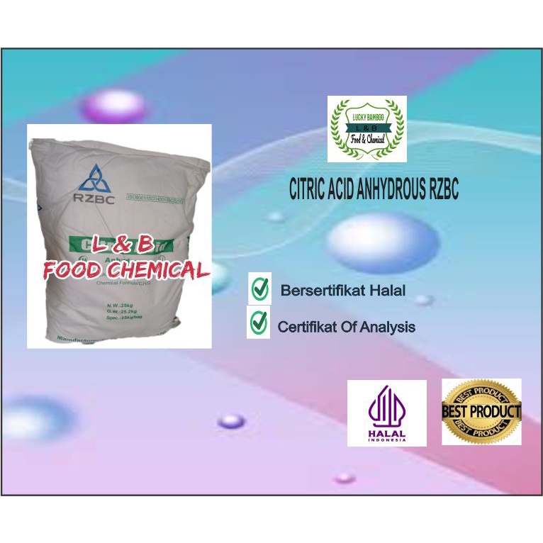 Jual CITRIC ACID ANHYDROUS RZBC/PENAMBAH RASA ASAM MAKANAN DAN MINUMAN ...
