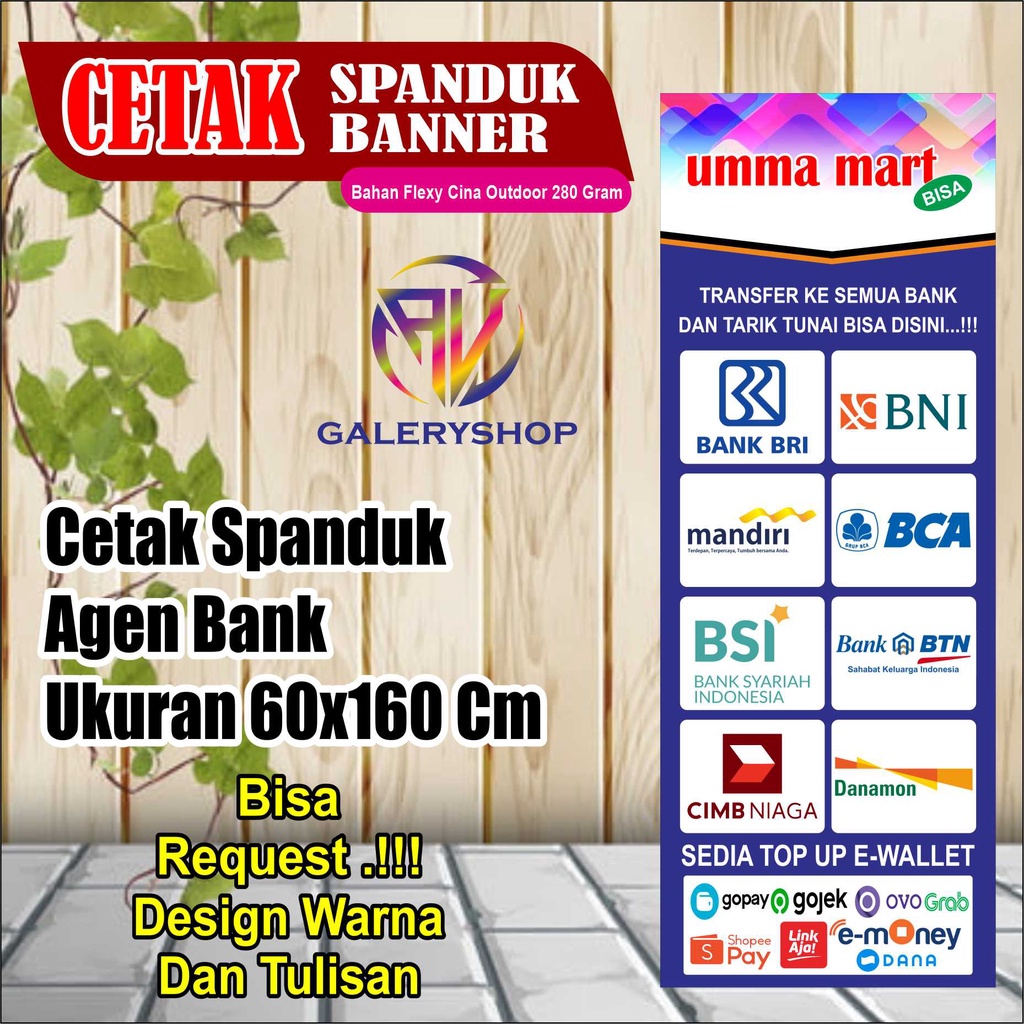 Jual cetak spanduk banner agen bank dll. | Shopee Indonesia