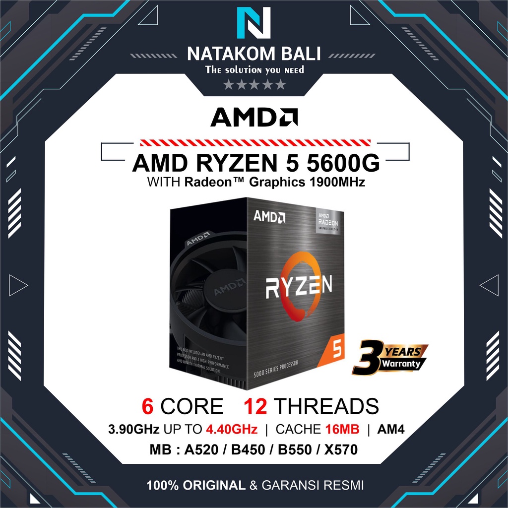 Jual PROCESSOR AMD RYZEN 5 5600G | Shopee Indonesia