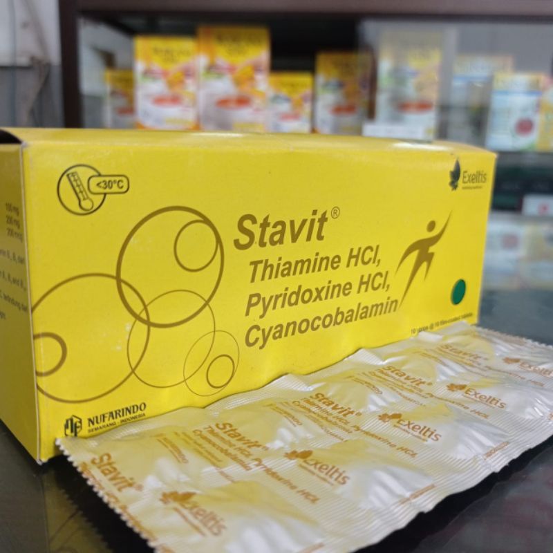 Jual STAVIT VITAMIN B1,B6,B12 1 STRIP @10 TABLET | Shopee Indonesia