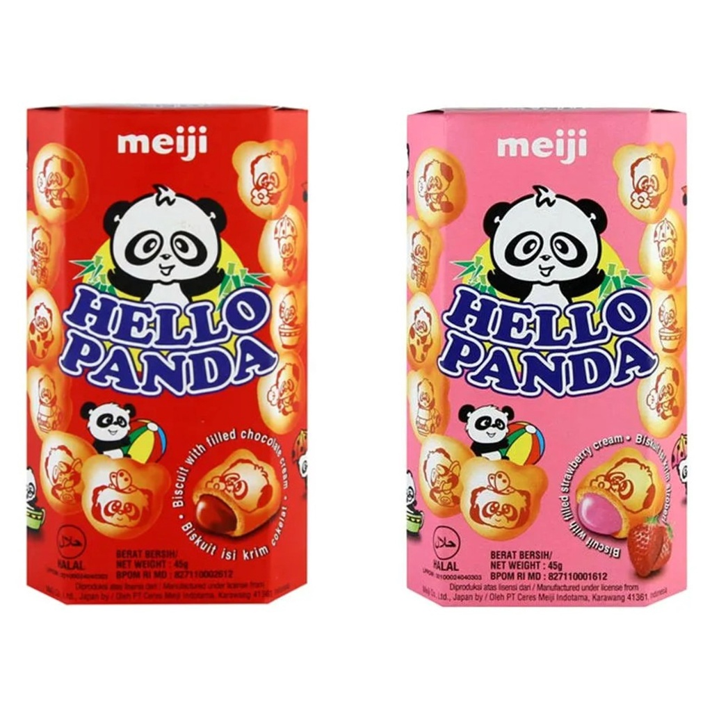Jual Hello Panda Meiji Biscuit All Variant Coklat Dan Strawberry ...