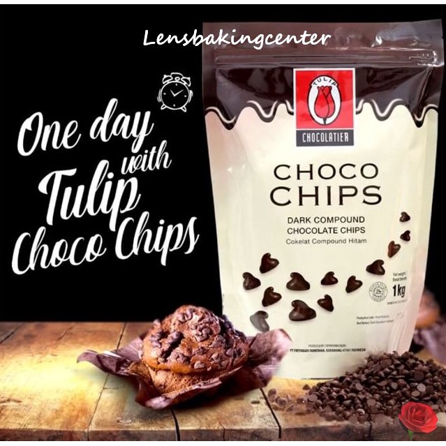 Jual Tulip Dark Compound Choco / Chocolate Chips / Chip / ChocoChips ...
