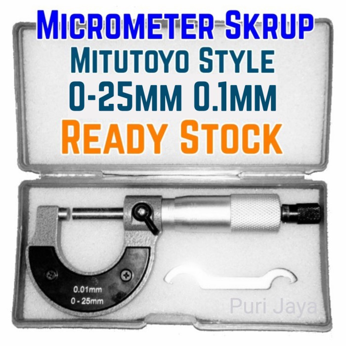 Jual Micrometer Mitutoyo Mikrometer Sekrup Alat Ukur Ketebalan 0-25mm ...