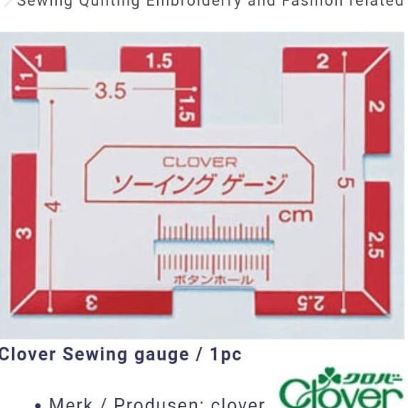 Jual Penggaris Pengukur Tepi Kampuh / Seam Gauge Ruler - Clover 25-321 | Shopee Indonesia