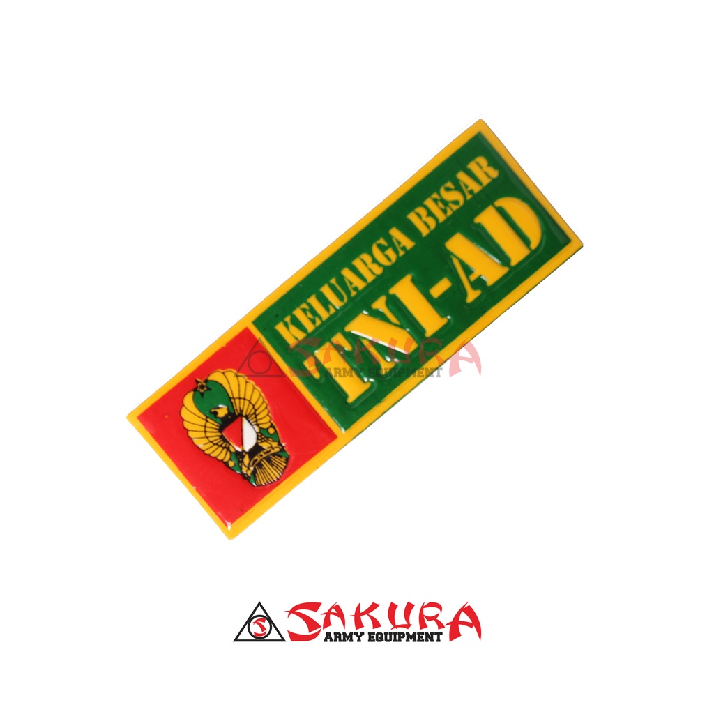 Jual Stiker Plat Motor Keluarga Besar TNI AD Sticker Plat TNI Kecil ...