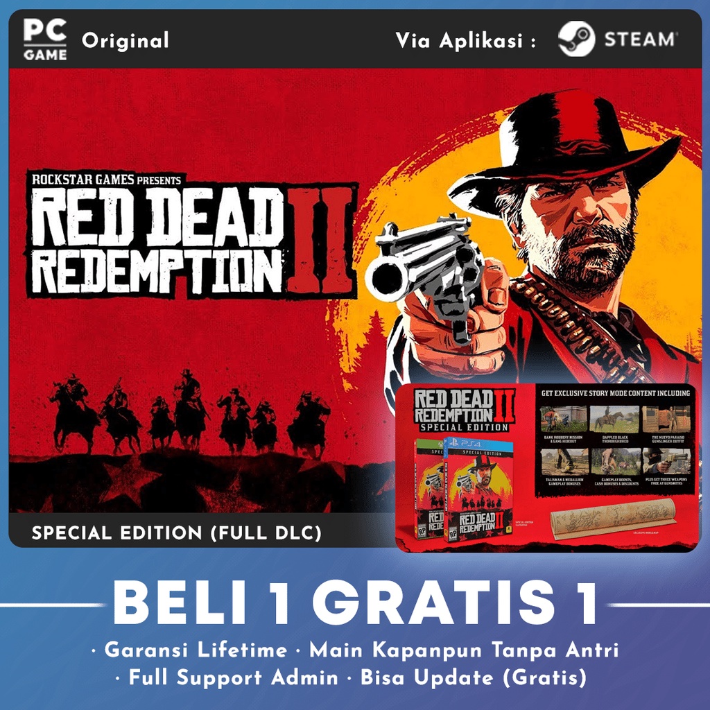 Jual RED DEAD REDEMPTION (RDR) 2 SPECIAL EDITION ORIGINAL PC | Shopee ...