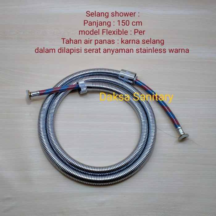 Jual SELANG SHOWER, BIDET KUNINGAN 150CM/FLEXIBLE HAND SHOWER ...