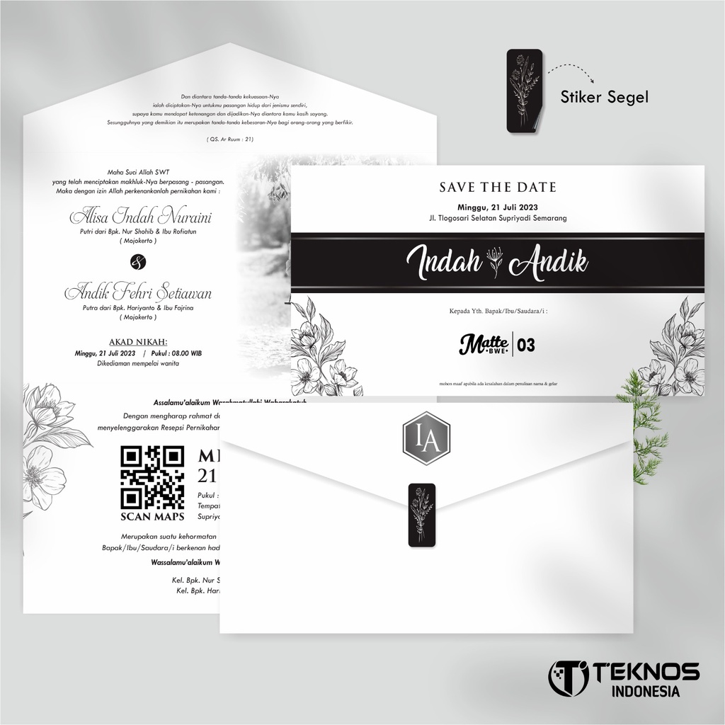Jual UNDANGAN AMPLOP PERNIKAHAN MATTE BW ENVELOPE - UNDANGAN PERNIKAHAN ...