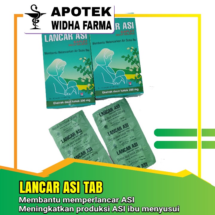 Jual Lancar Asi Strip Isi 6 Kaplet Ekstrak Daun Katuk Pelancar Asi dan Meningkatkan Produksi ASI ...