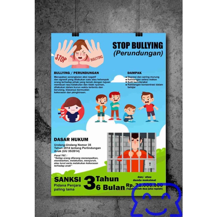 Jual Poster Ramah anak. anti Bullying, stop bullying, Cyber Bullying, perudungan, kekerasan pada ...