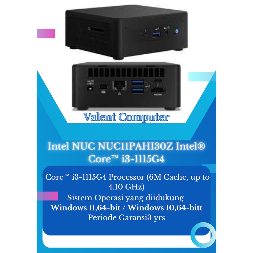 Jual Intel NUC Mini PC NUC11PAHI30Z Intel® Core™ i3-1115G4 | Barebone ...
