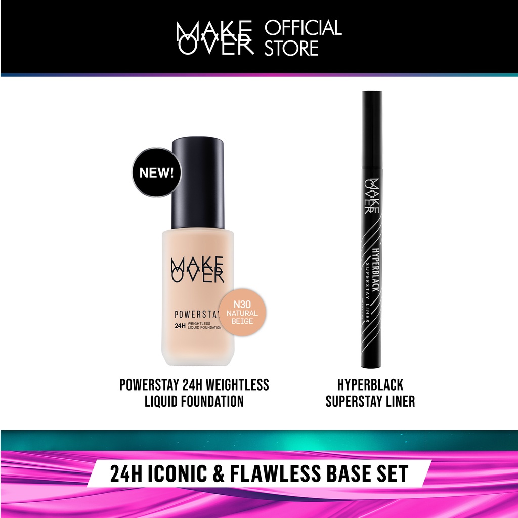 Jual Make Over 24H Iconic & Flawless Base : Powerstay 24H Weightless ...