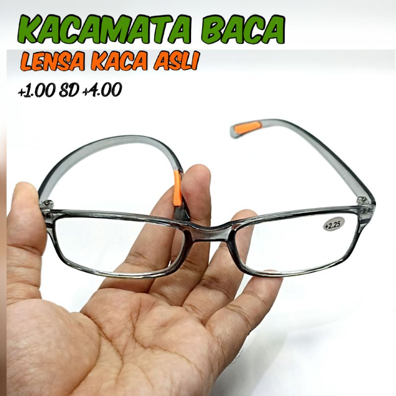 Jual Kacamata Baca / Kacamata Plus Lensa Kaca Asli Tangkai Lentur ...