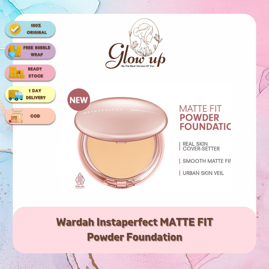 Jual GLOWUP Wardah Instaperfect MATTE FIT Powder Foundation 13 g ...