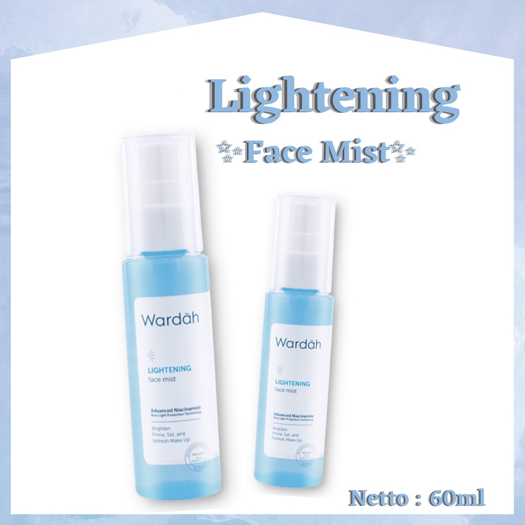 Jual Wardah Lightening Face Mist 60ml | Setting Spray | Shopee Indonesia