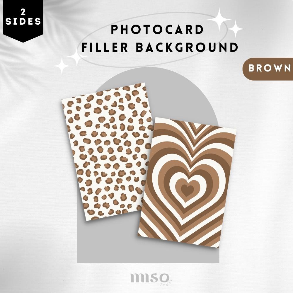 Jual 2 Sisi Photocard Background Brown / Photocard Filler Background ...