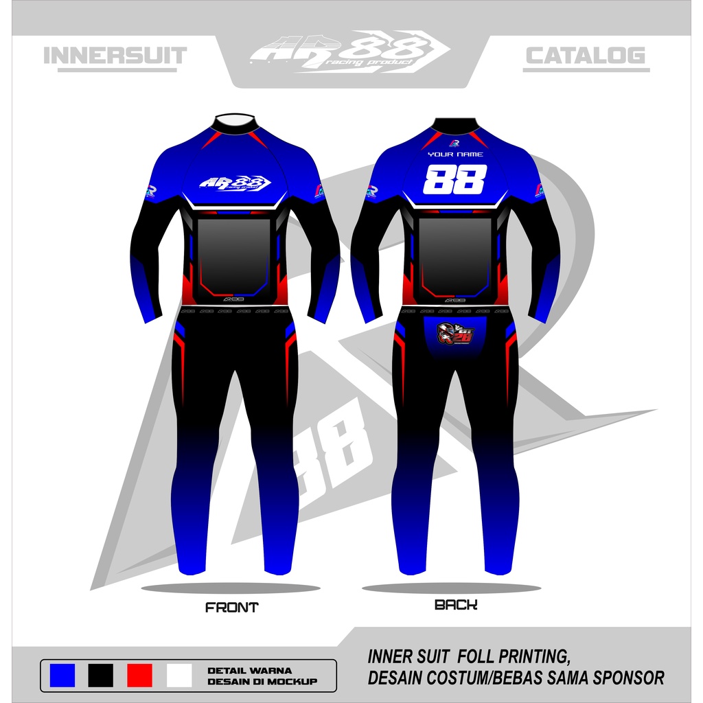 Jual CUSTOM INNER SUIT DALEMAN WERPACK PRINTING AR88 RACING BEBAS ...