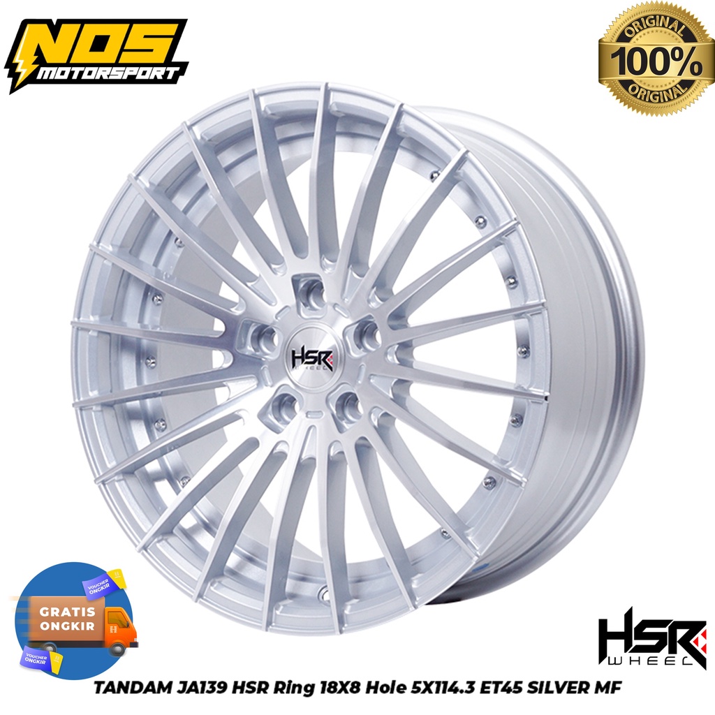 Jual VELG HSR JARI JARI WARNA SILVER RING 18 LUBANG BAUT 5X114,3 UNTU MOBIL CAMRY, CIVIC, INNOVA ...