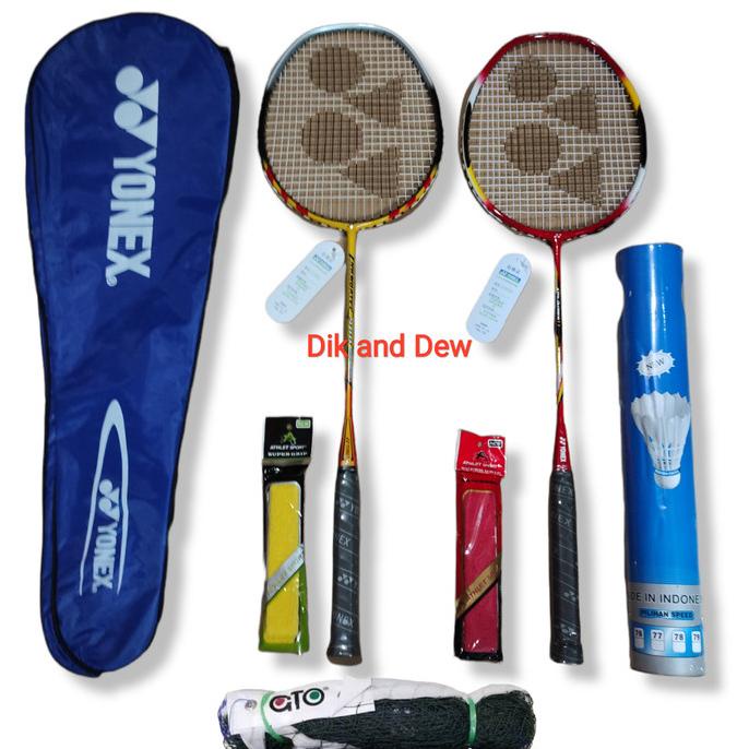 Jual Raket Badminton yonex [lengkap] shuttlecock isi 12 dan satuan ...