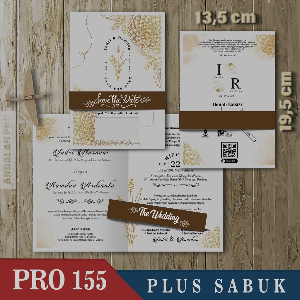 Jual Pro 155 Lipat 2 Plus Sabuk - Cetak Undangan Color / Berwarna ...