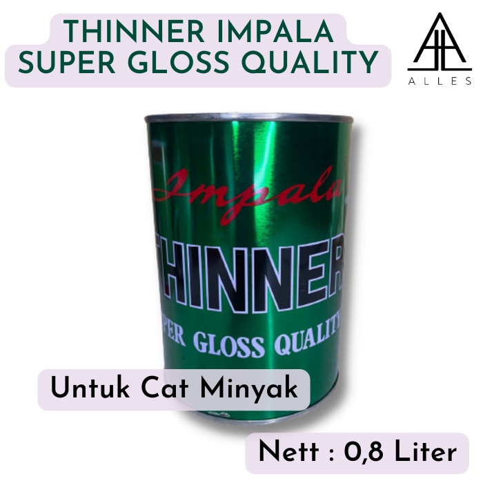 Jual Thinner Impala Hijau Super Glossy Quality Kaleng 1 Liter tinner | Shopee Indonesia