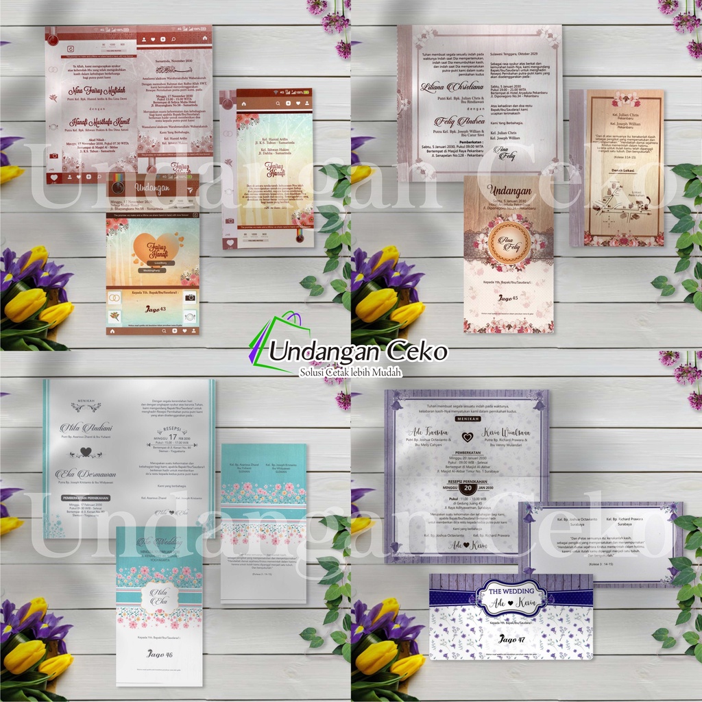 Jual Cetak Undangan Pernikahan/Tasyakuran/Khitan Tema Rustic Vintage ...