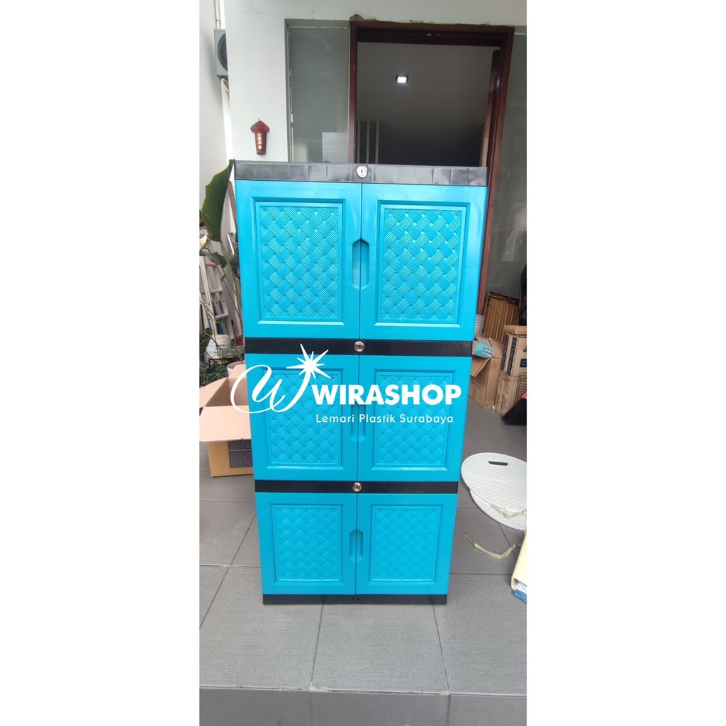 Jual Lemari Plastik Mini lemari pakaian lemari serbaguna Denali Susun 3 ...