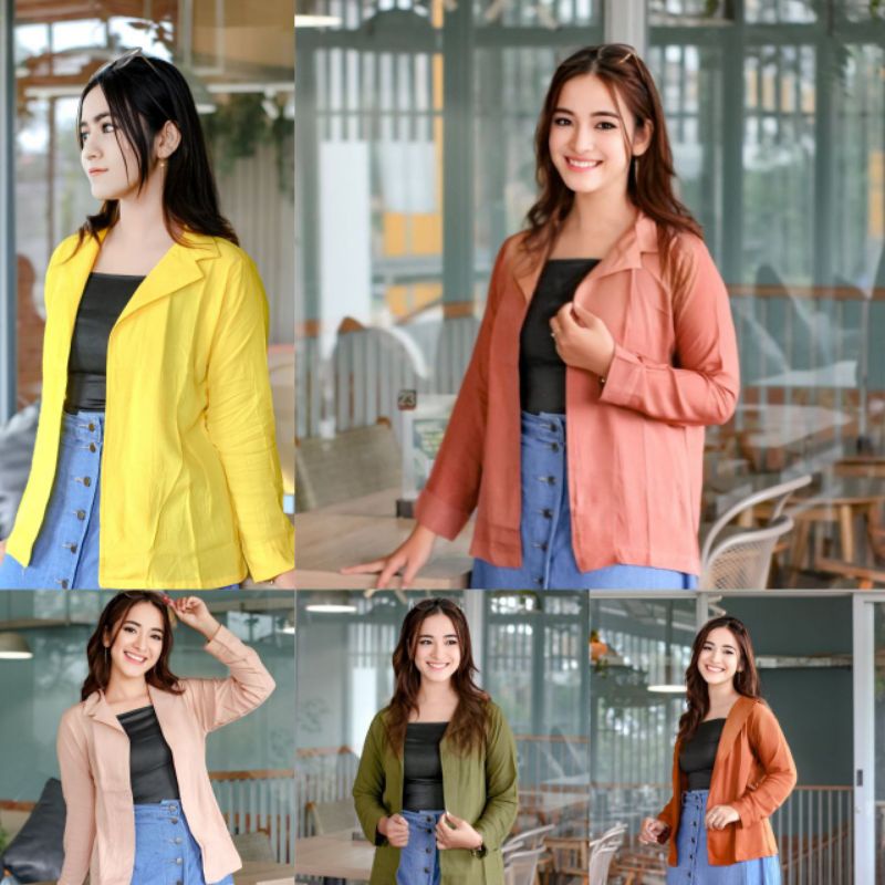 Jual BLEZER Kamila Basic Outer Premium Outer Polos Lady Zara | Shopee Indonesia