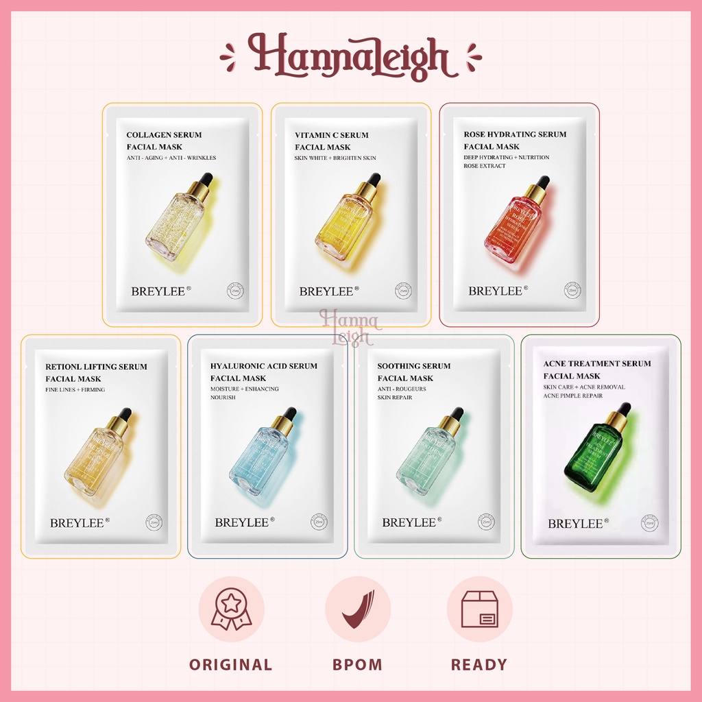 Jual BREYLEE - Sheet Mask Retinol Rose Hyaluronic Acid Vitamin C ...