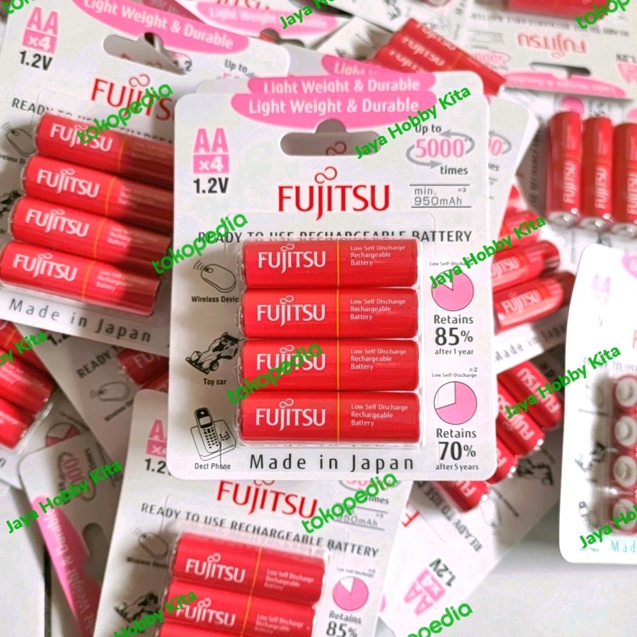 Jual Batre Baterai Fujitsu Pink 950 Mah 4pcs Segel atau Breakin 950mah ...