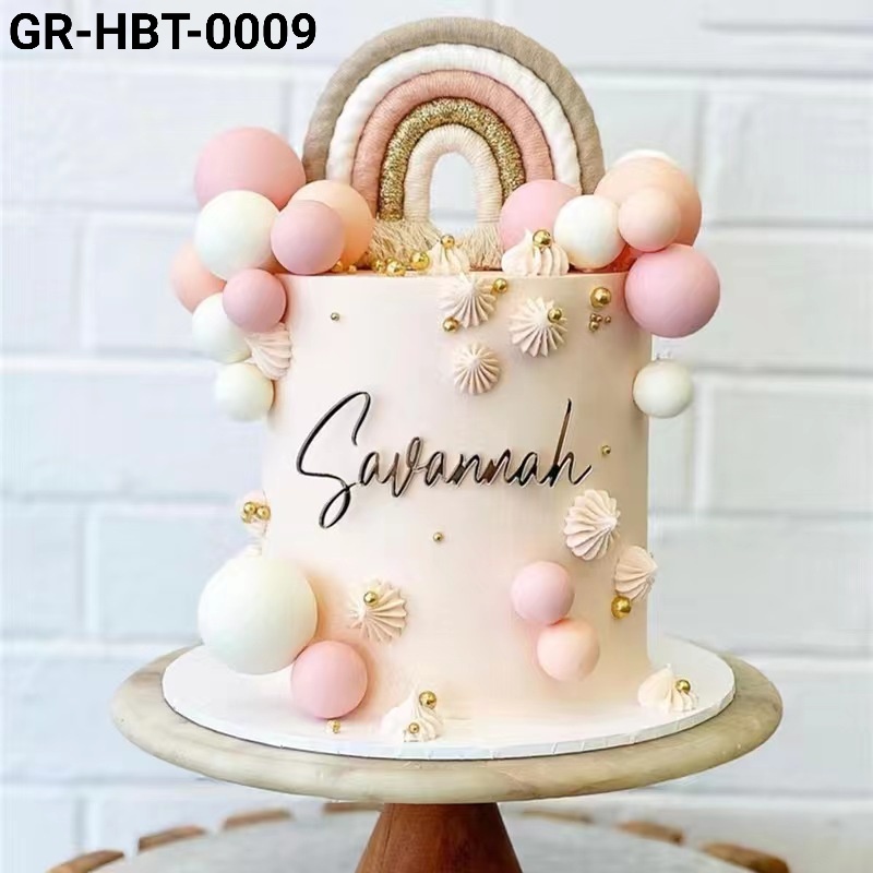 Jual GR-HBT-0009 Cake topper hiasan kue bola emas perak biru pink putih (mainan) | Shopee Indonesia