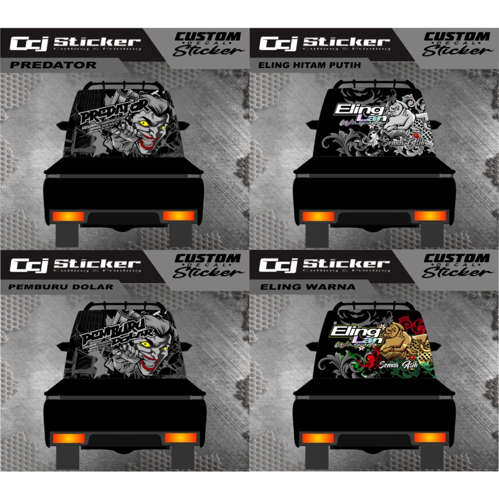 Jual Stiker decal belakang kabin sticker pick up L300, Granmax, T120ss ...