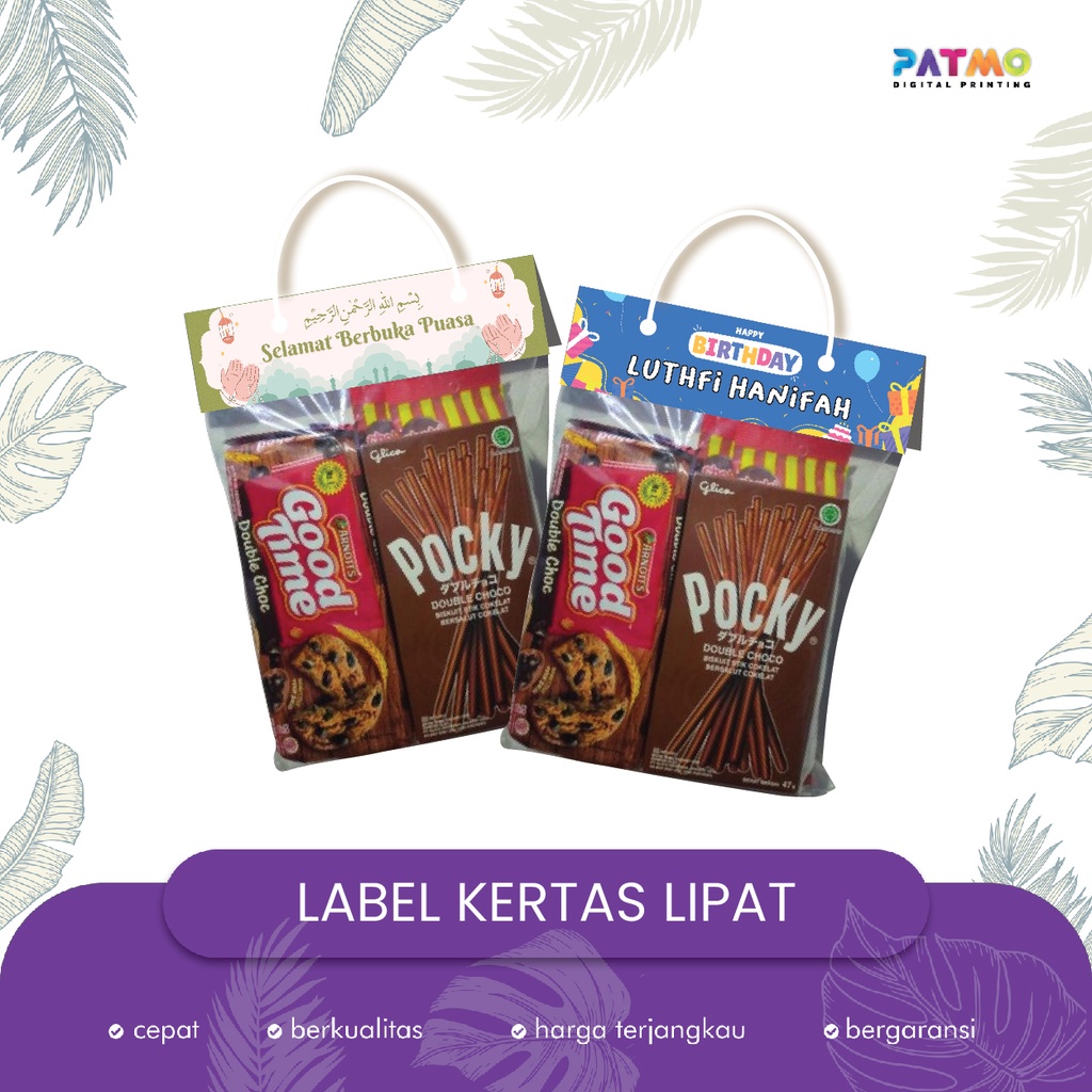 Jual Label Snack ulangtahun | Label hampers Lebaran idul fitri | kertas ...