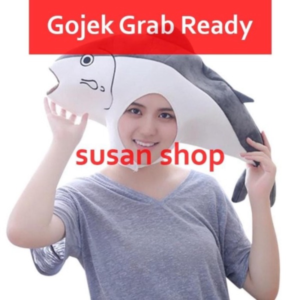 Jual Unik Topi ikan baby shark paus fish hat bahan lembut halloween ...