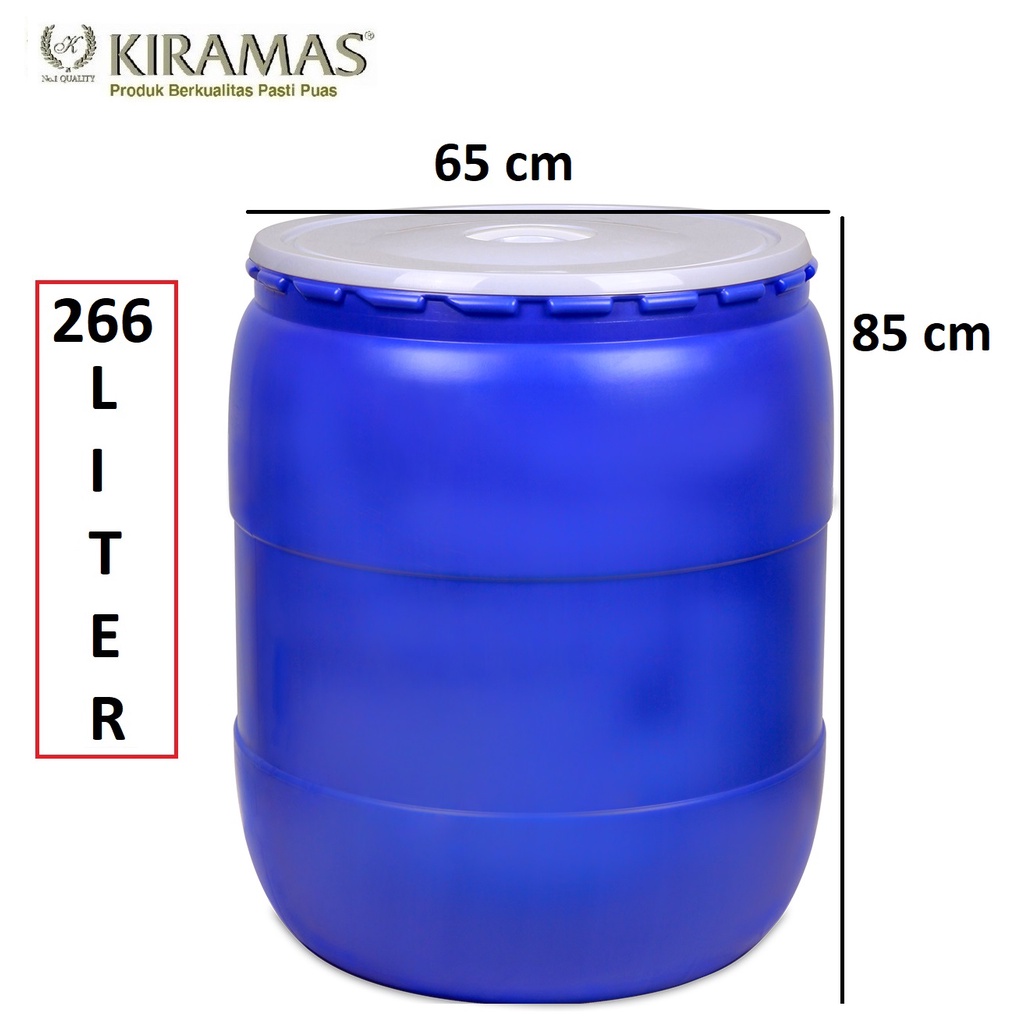 Jual Kiramas Tong Air / Gentong Air / Tong Biru / Tong Sampah 266 Liter ...