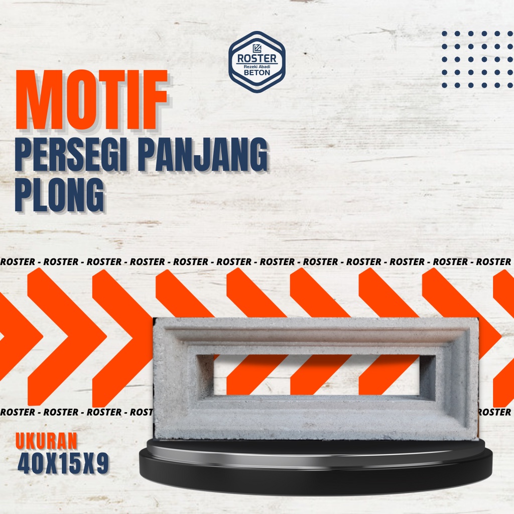 Jual Roster Beton Minimalis Atau lubang Angin Motif Persegi Panjang ...