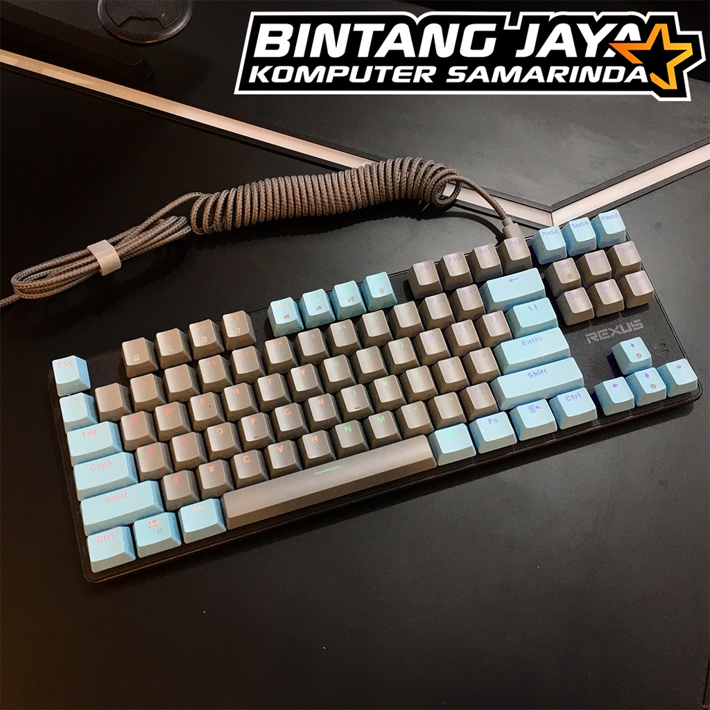 Jual Rexus MX5.2 Finale Mechanical Gaming Keyboard TKL Legionaire - Smokey Blue (Blue Switch ...