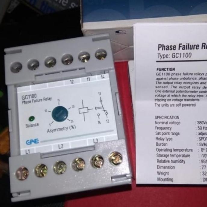 Jual Pfr Gae Gc1100 Phase Failure Relay Debezzz | Shopee Indonesia