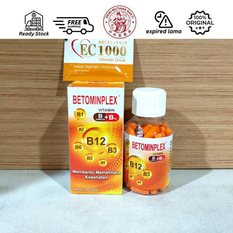 Jual BETOMINPLEX ARTO 100 tablet B COMPLEX + B12 VITAMIN B1 B2 B3 ...