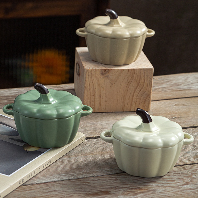 Jual Cute Pumpkin Bowl Ceramic / Baking Bowl / Stew Bowl / Mangkok ...