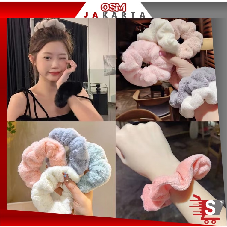 Jual OSM JKT F5723 Ikat Rambut Scrunchie Korea / Kunciran Cepol Rambut ...