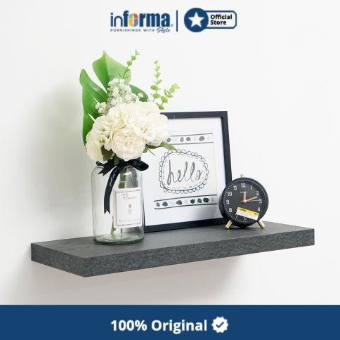 Jual INFORMA - RAK DINDING - FLOATING SHELF L60 DARK STONE BRG BARU ...