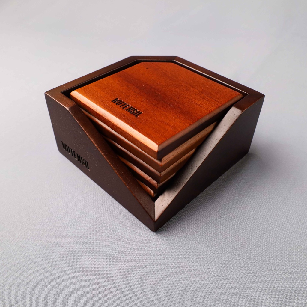 Jual Coaster Kayu / Tatakan Gelas Kayu Mahoni (CST-005-M) | Shopee ...