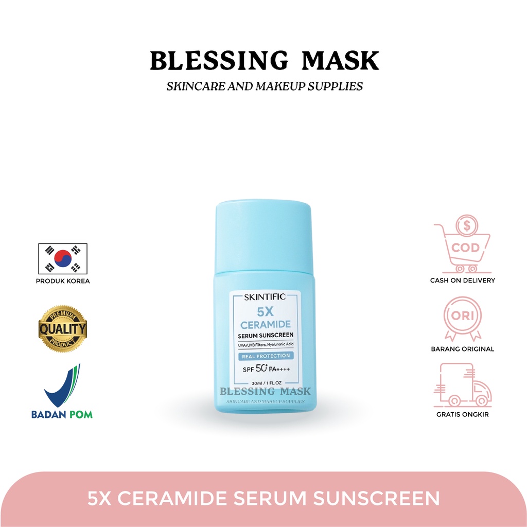 Jual SKINTIFIC 5X Ceramide Serum Sunscreen SPF50 PA++++ 30mL ...