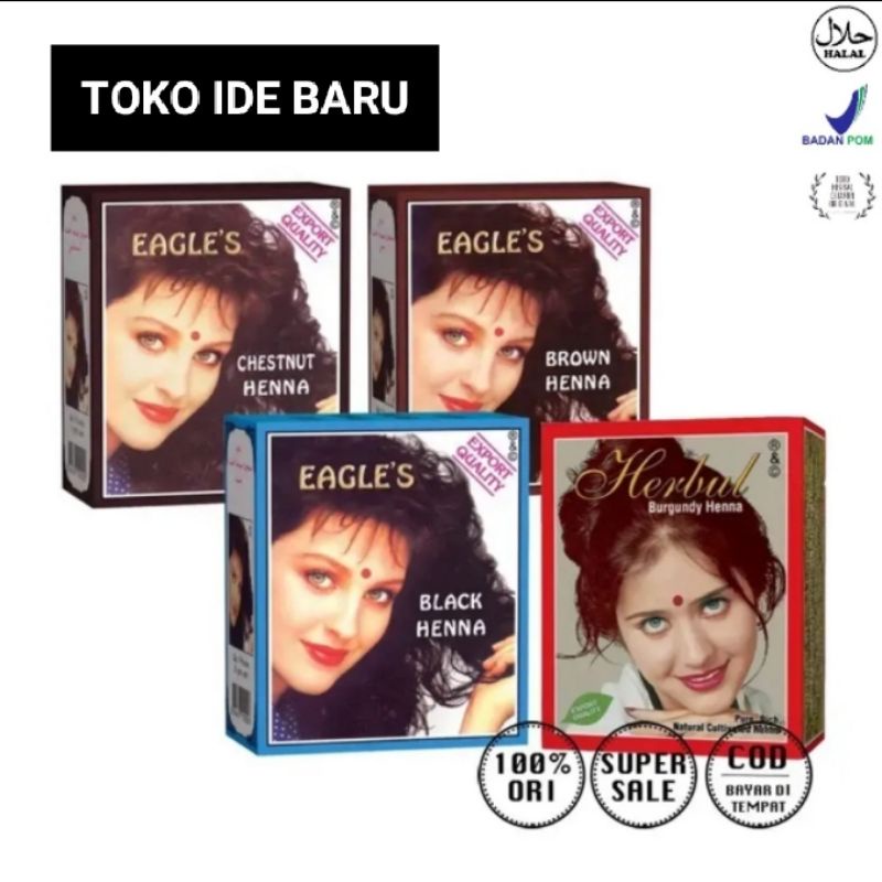 Jual Eagle's-Henna Semir Rambut-Semir Rambut Henna Harga Per Pcs ...