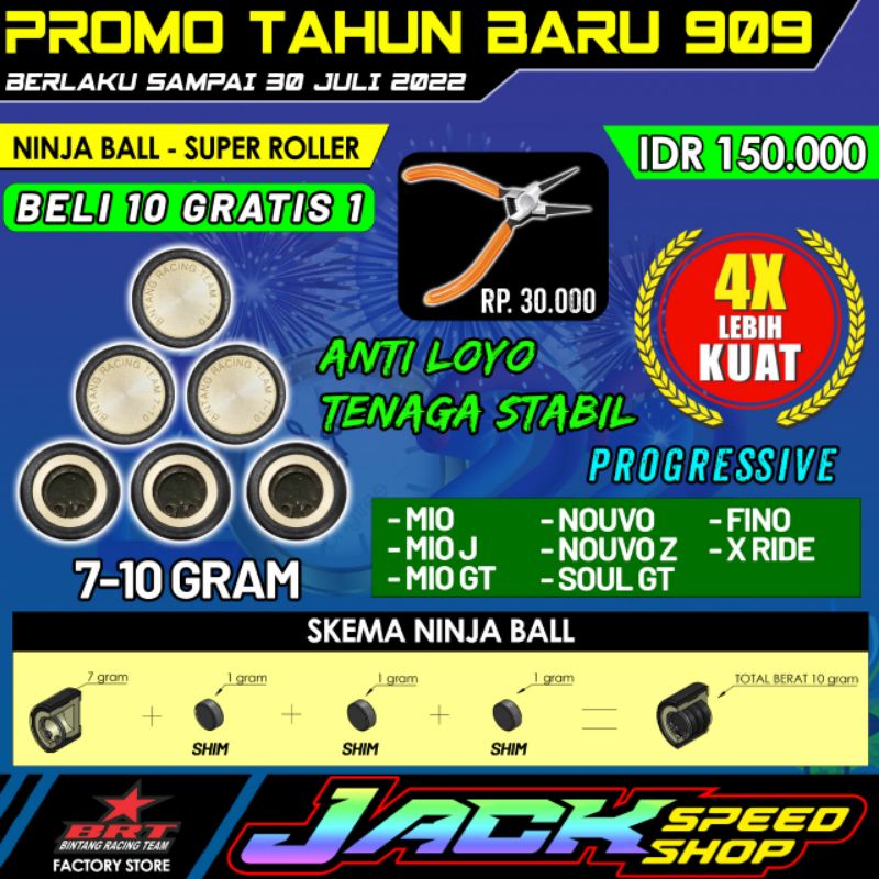 Jual ROLLER NINJA BALL BRT MIO KARBU SOUL SPORTY SMILE MIO J GT FINO XRIDE 115 NOUVO Z 113 OLD ...