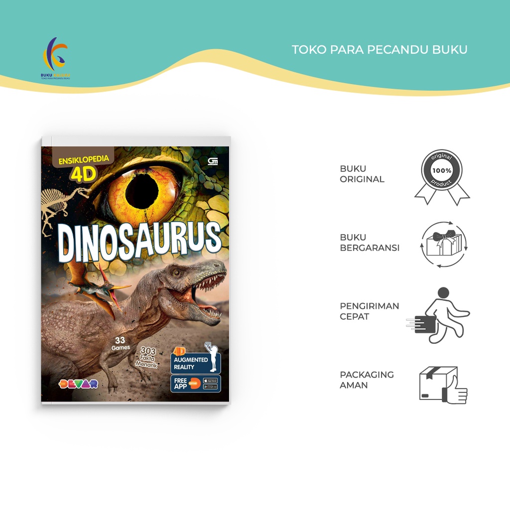 Jual Buku Bacaan Anak| ENSIKLOPEDIA 4D: DINOSAURUS By Devar ...