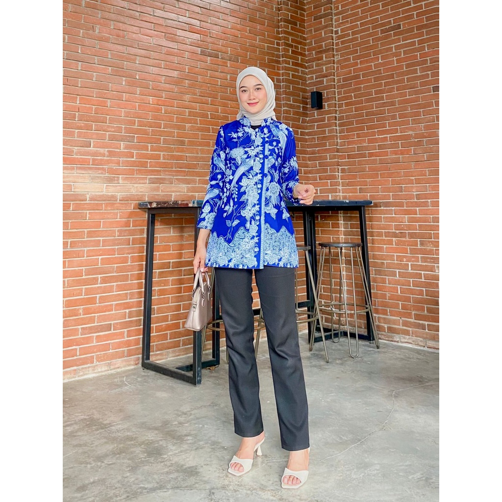 Jual BLUS BATIK 794 WK 07.04 II TUNIK BATIK II ATASAN BATIK II BAJU ...